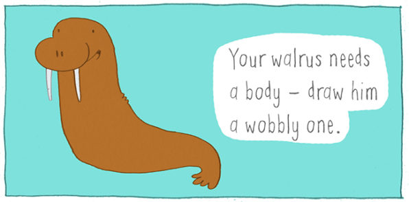 How to Draw the Walrus from The Baseball Player and the Walrus | Brightly