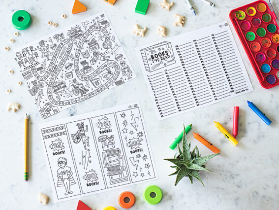 Printable Superhero Reading Tracker for Kids | Brightly